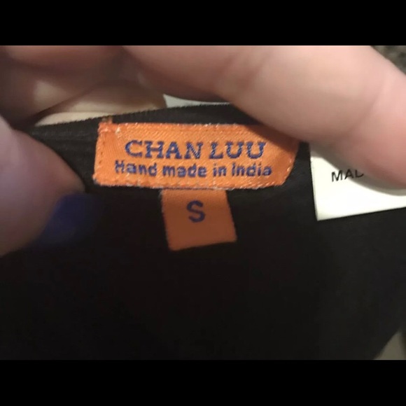 Chan Luu | Dresses | Chan Luis Black Dress Bling Deep V Neckline Small | Poshmark